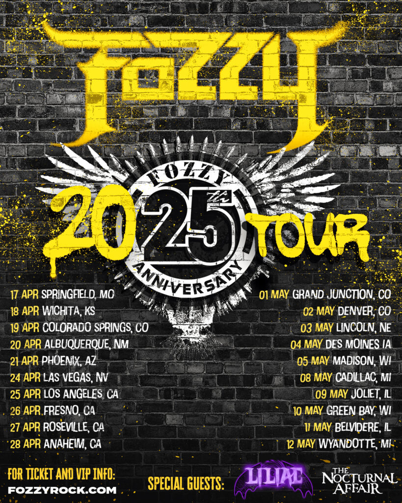 FOZZY Announces U.S. 25th Anniversary Tour - Side Stage Magazine