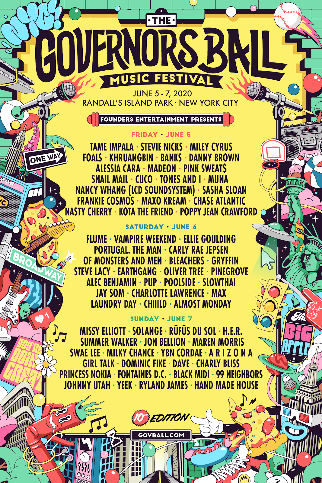 Governors Ball annoucnes by-day lineup + single-day tickets - Side ...