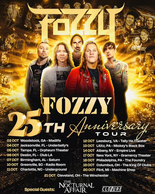 Fozzy Announce 25th Anniversary Tour Set for Fall 2024 - Side Stage Magazine