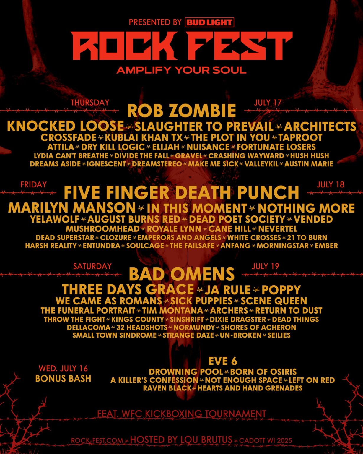Rock Fest 2025 lineup - Side Stage Magazine