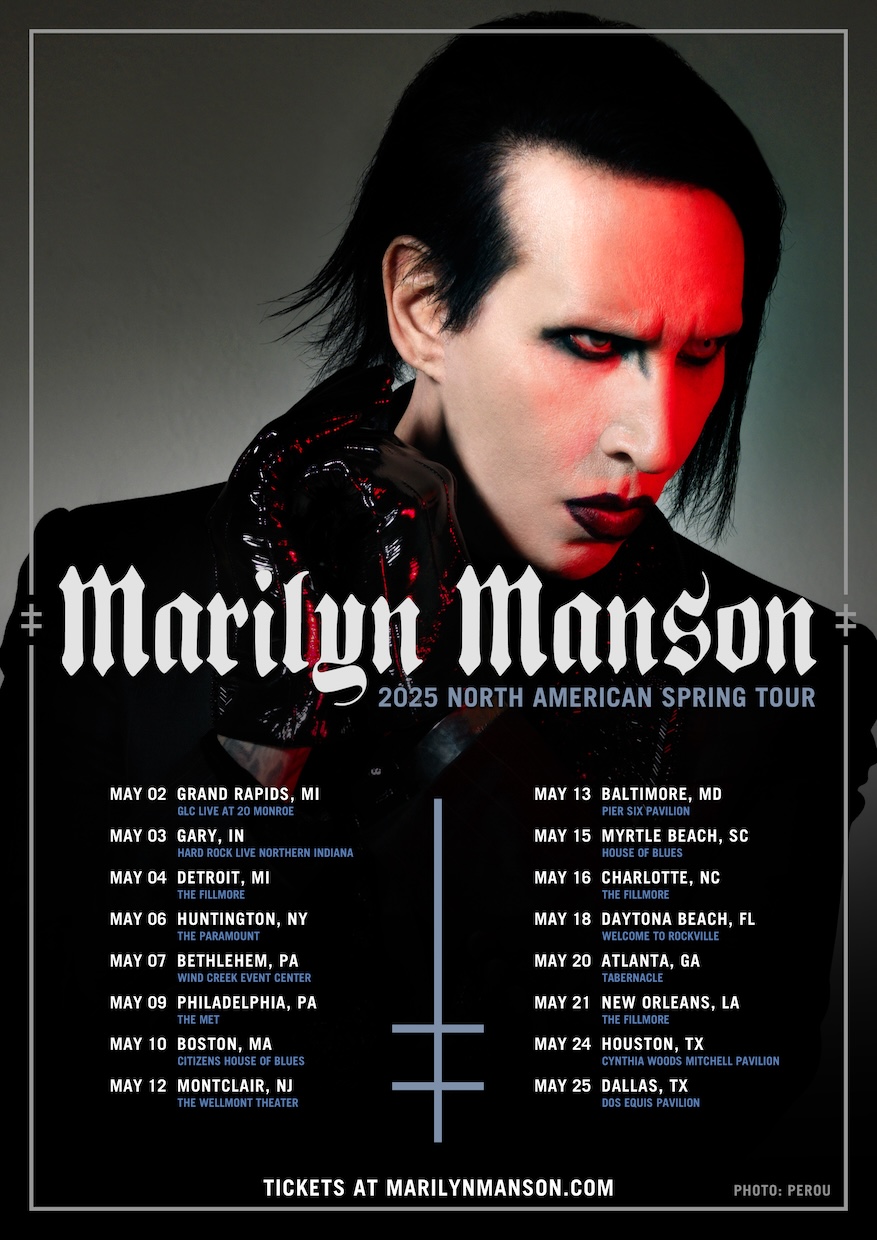 MARILYN MANSON ANNOUNCES 2025 NORTH AMERICAN SPRING TOUR - Side Stage ...